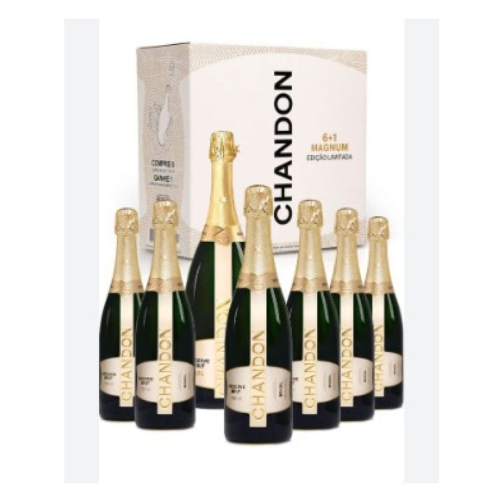 KIT CHANDON BRUT 6X750ML + 1X1.5L BRUT MAGNUM - lavagnoli