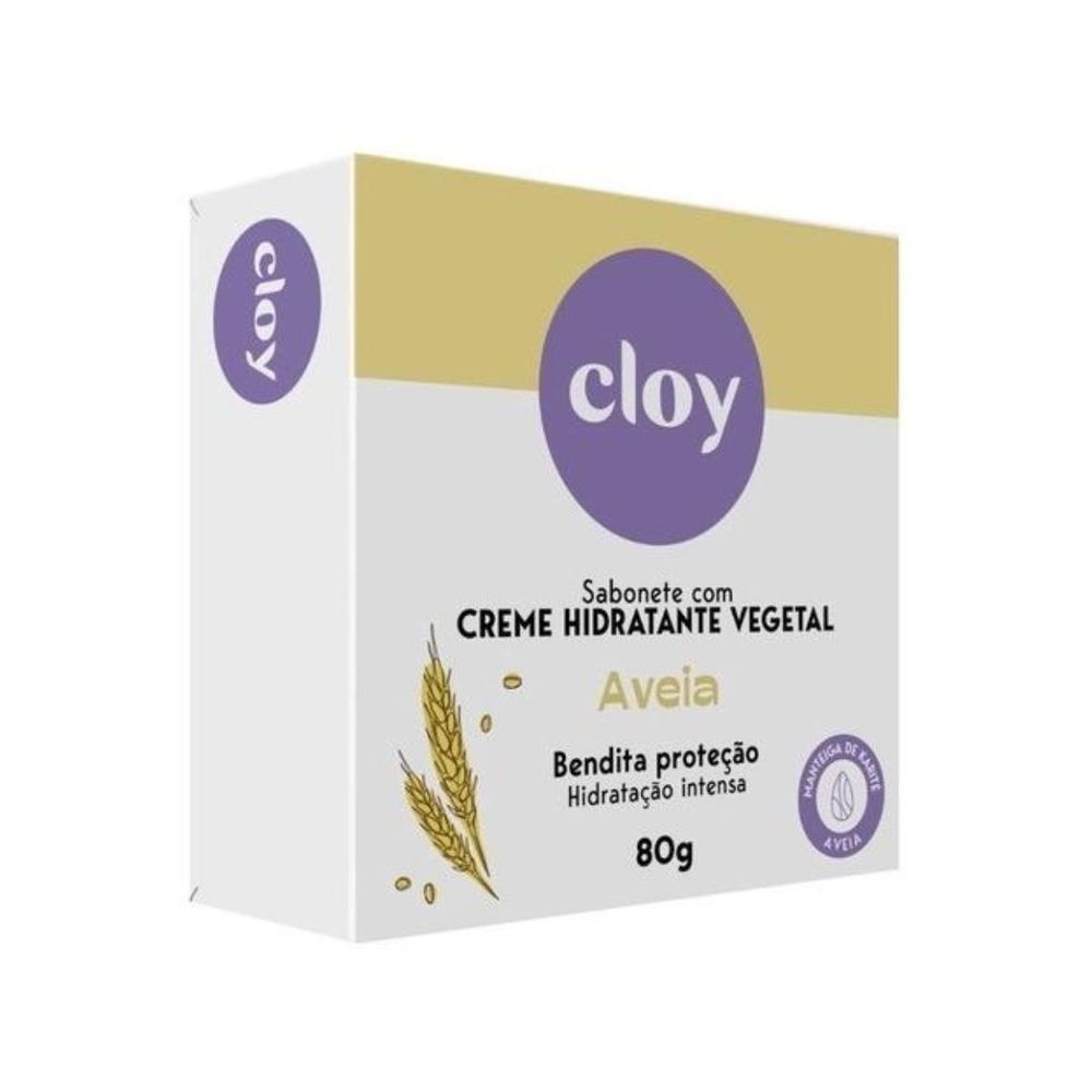 SABONETE CLOY HIDRATANTE 80G AVEIA - lavagnoli