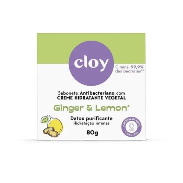 SABONETE CLOY HIDRATANTE 80G GINGER LEMON - lavagnoli
