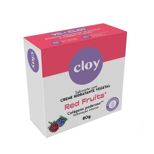 SABONETE CLOY HIDRATANTE 80G RED FRUITS - lavagnoli