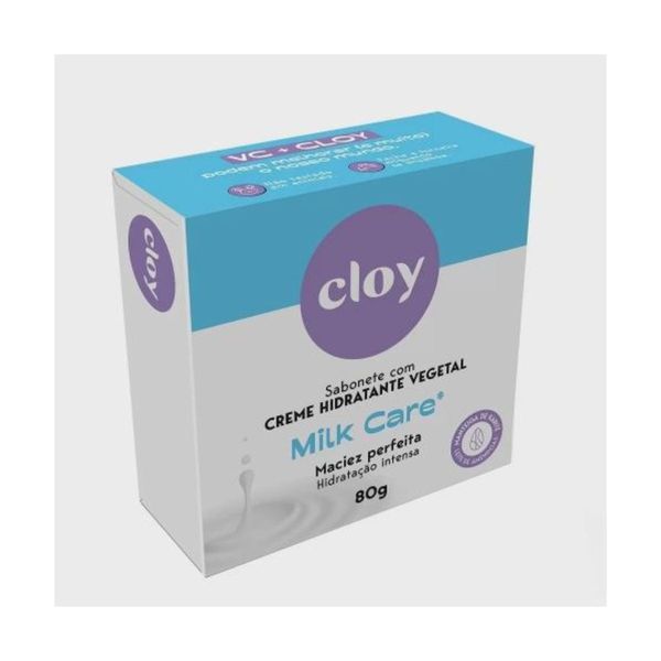 SABONETE CLOY HIDRATANTE 80G MILK CARE - lavagnoli
