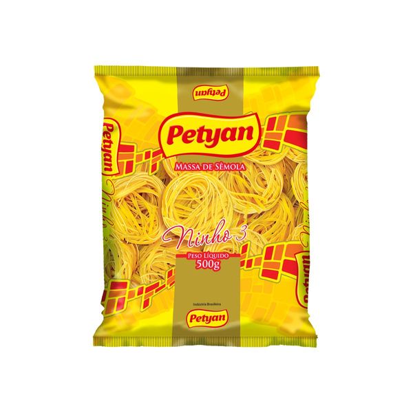 MACARRÃO PETYAN COM OVOS SÊMOLA 500G NINHO - lavagnoli