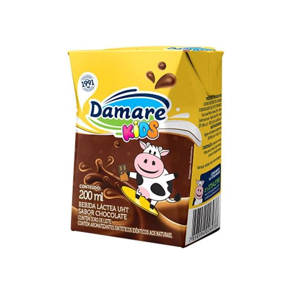 BEBIDA LÁCTEA DAMARE KIDS 200ML CHOCOLATE - lavagnoli