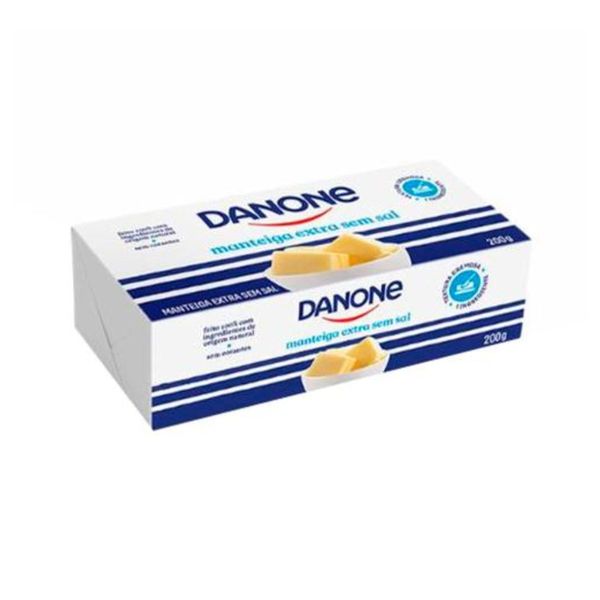 MANTEIGA DANONE TABLETE 200G SEM SAL - lavagnoli