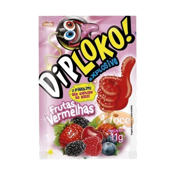 PIRULITO DIP LOKO EXPLOSIVE 11G FRUTAS VERMELHAS - lavagnoli