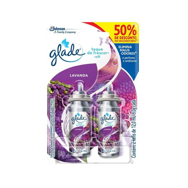 ODORIZANTE GLADE REFIL 2X12ML LAVANDA - lavagnoli