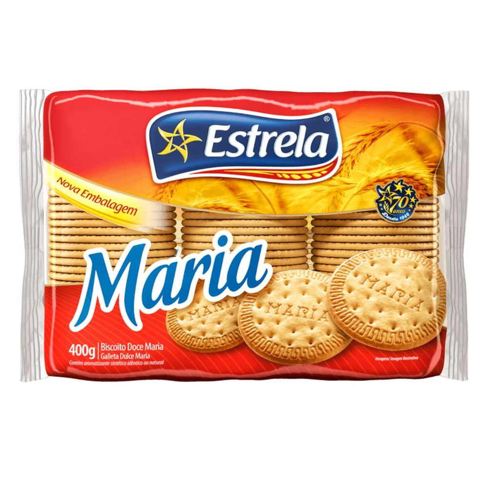 BISCOITO ESTRELA 400G MARIA - lavagnoli BISCOITO ESTRELA 400G MARIA - lavagnoli