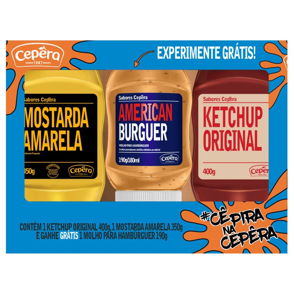 KIT CEPÊRA CATCHUP 400G + MOSTARDA 350G - lavagnoli