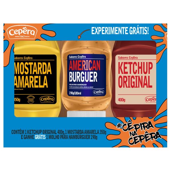 KIT CEPÊRA CATCHUP 400G + MOSTARDA 350G - lavagnoli