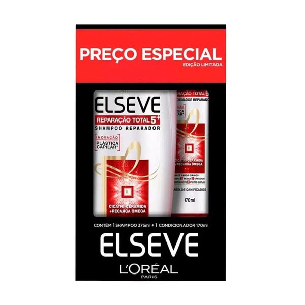 KIT ELSEVE SHAMPOO 375ML+ COND 170ML REPARAÇÃO TOTAL 5 - lavagnoli