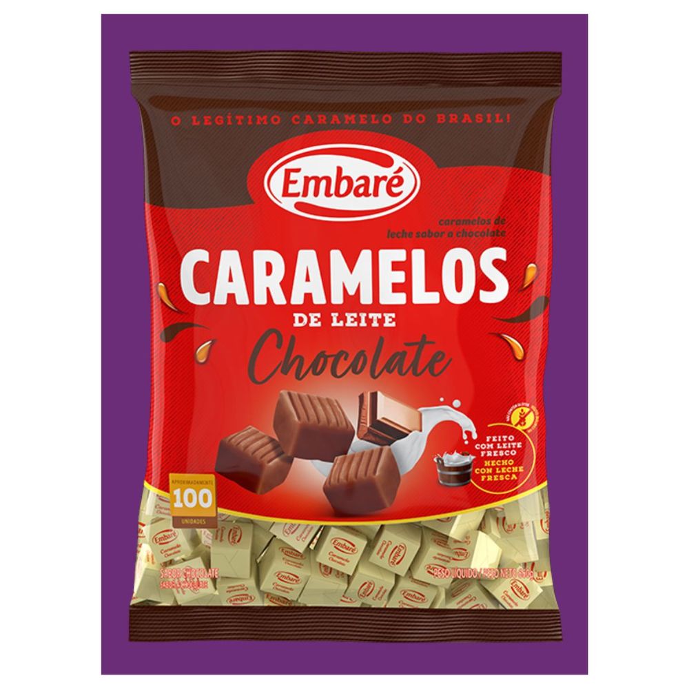 BALA EMBARÉ CARAMELO 660G CHOCOLATE - lavagnoli