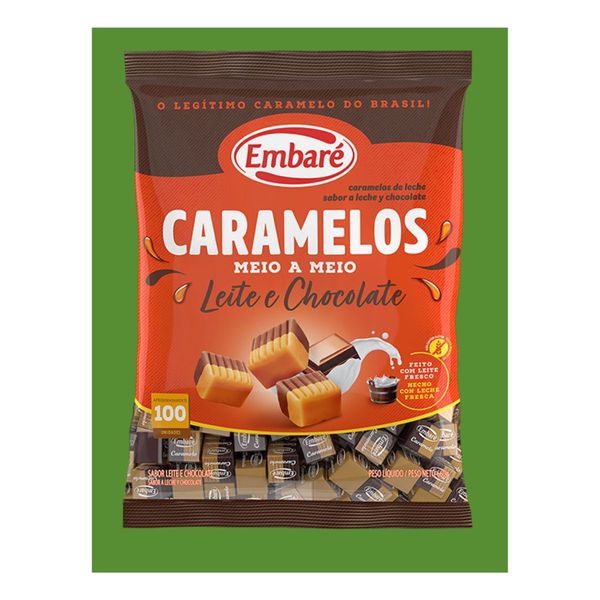 BALA EMBARÉ CARAMELO 660G LEITE/CHOCOLATE - lavagnoli