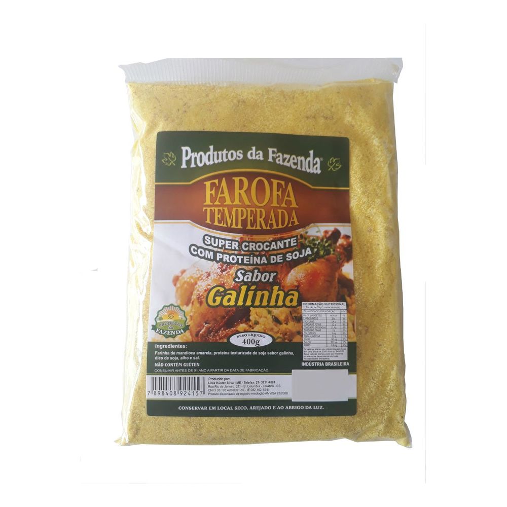 FAROFA PRONTA FAZENDA 400G GALINHA - lavagnoli