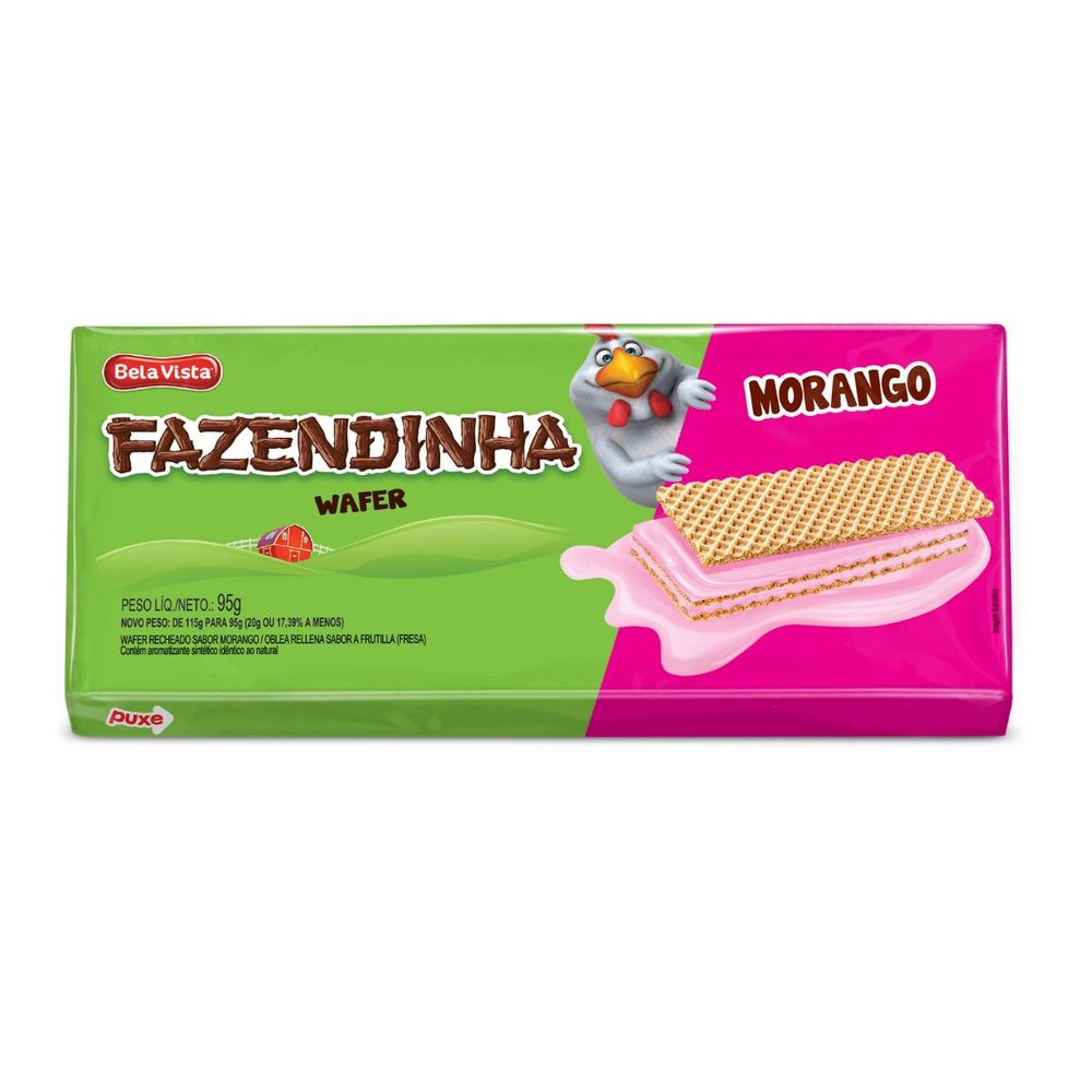 WAFER FAZENDINHA 95G MORANGO - lavagnoli