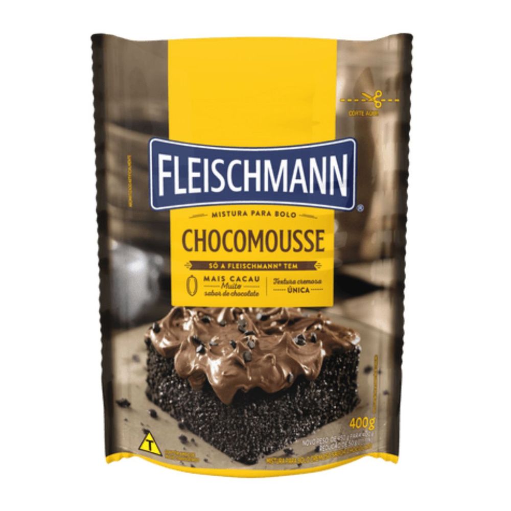 MISTURA BOLO FLEISCHMANN 400G CHOCO MOUSSE - lavagnoli