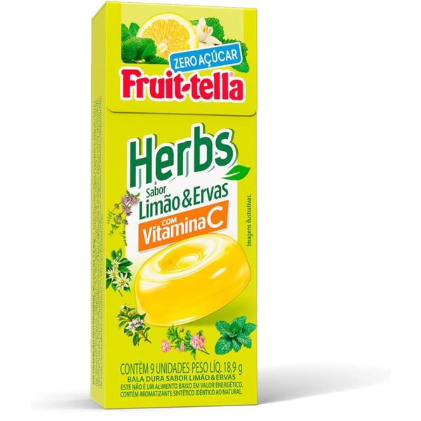 BALA FRUITTELLA LIFE HERBS 18.9G LIMÃO - lavagnoli