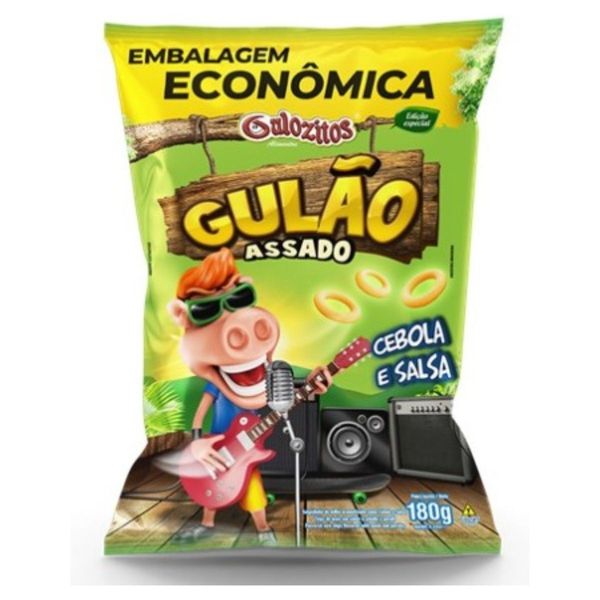 CHIPS GULÃO ASSADO 180G CEBOLA/SALSA - lavagnoli