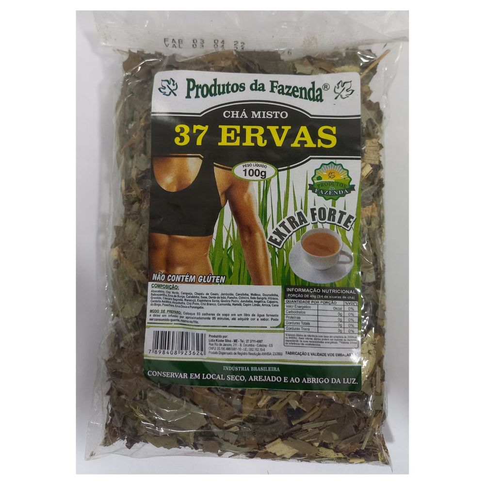 CHÁ FAZENDA MISTO 100G 37 ERVAS - lavagnoli