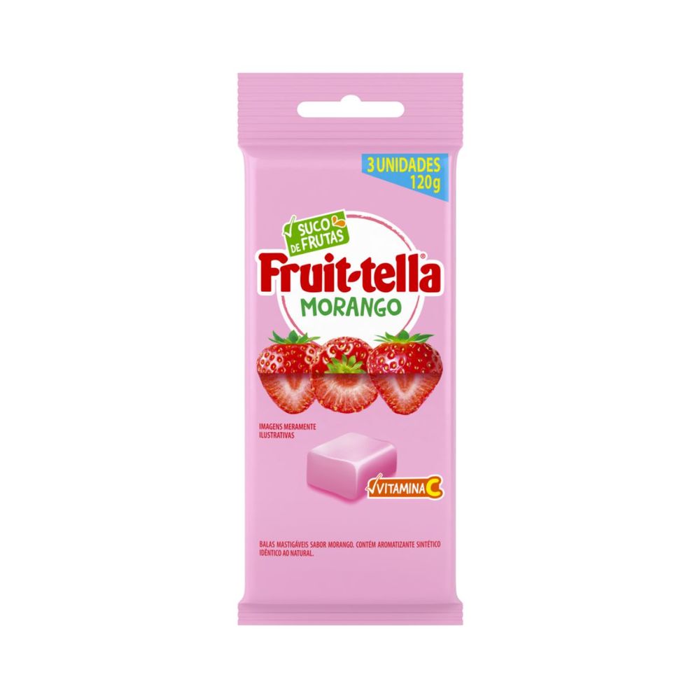 BALA FRUITTELLA 120G MORANGO - lavagnoli