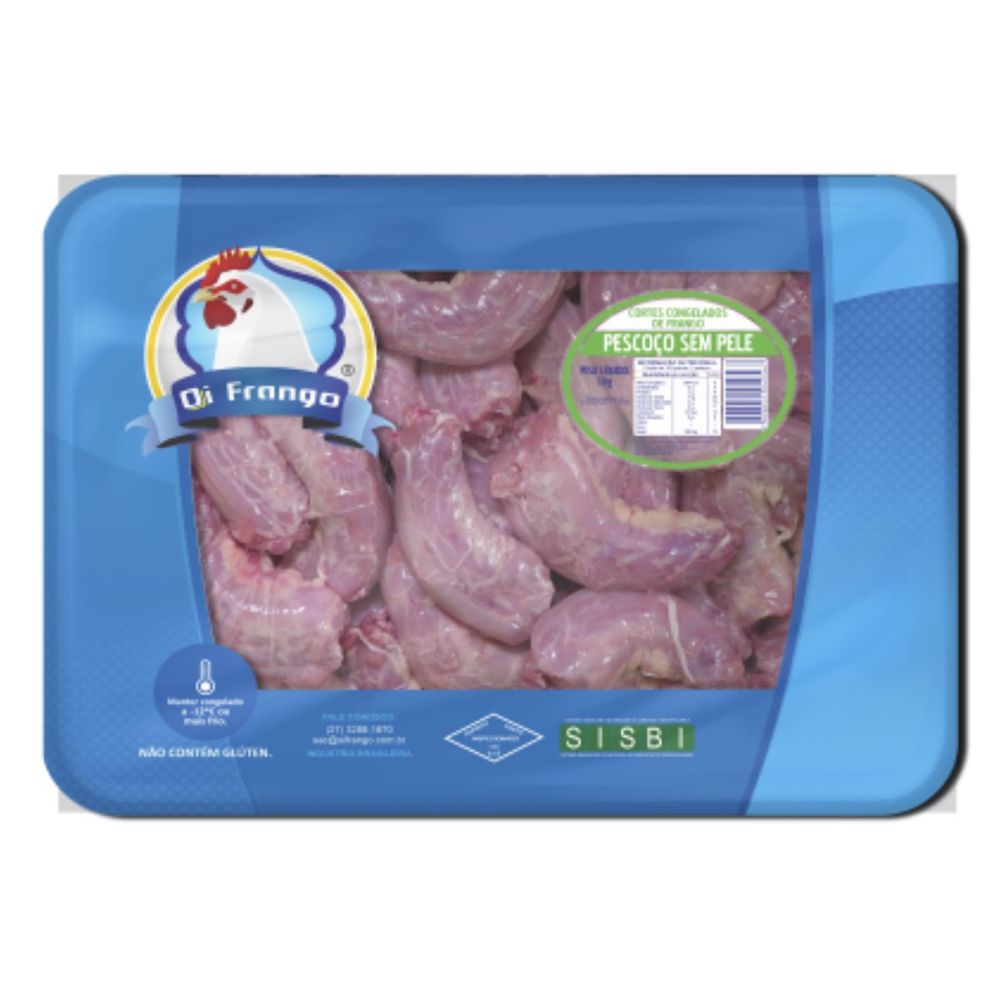 PESCOÇO OI FRANGO S/PELE 1KG BANDEJA - lavagnoli