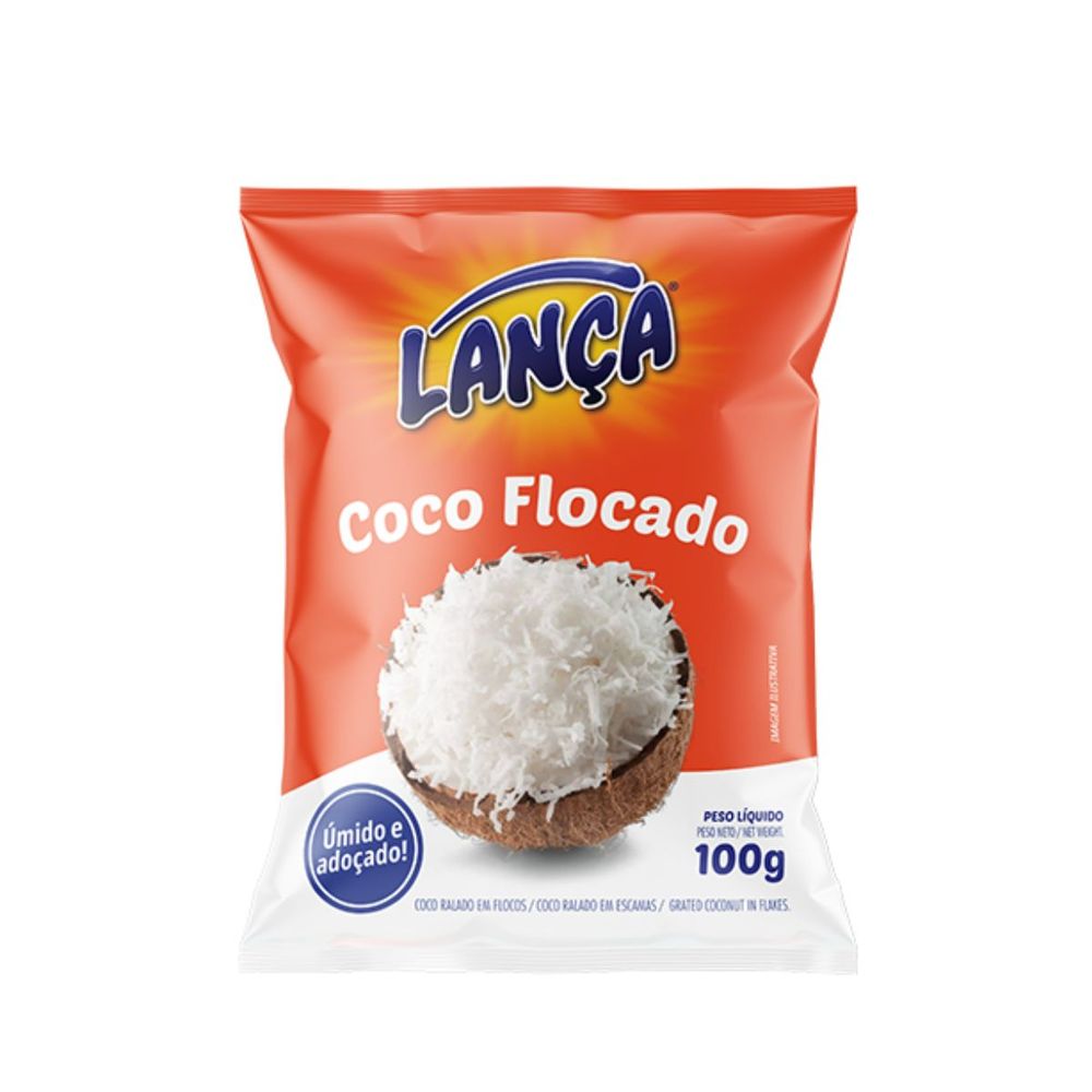 COCO RALADO LANÇA 100G FLOCADO - lavagnoli