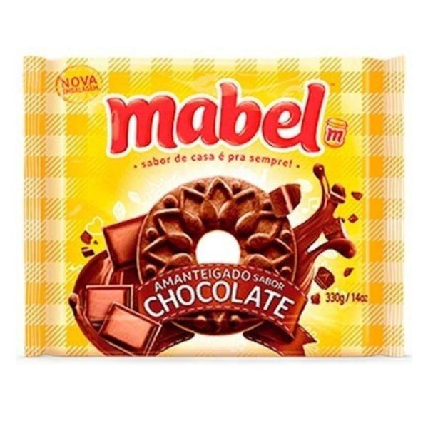 BISCOITO MABEL AMANTEIGADO 330G CHOCOLATE - lavagnoli