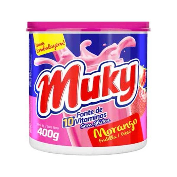 MUKY PÓ 400G MORANGO - lavagnoli