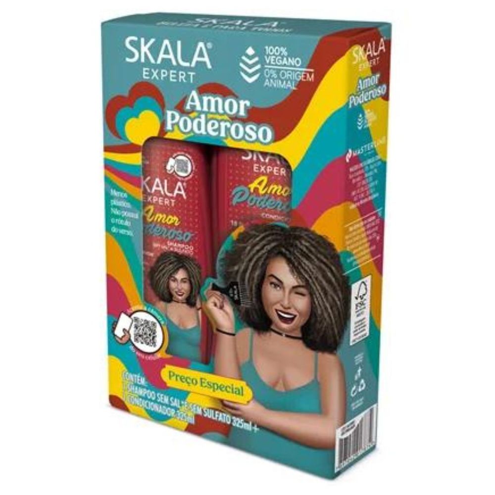 KIT SHAMPOO + CONDICIONADOR SKALA 325ML AMOR PODEROSO - lavagnoli