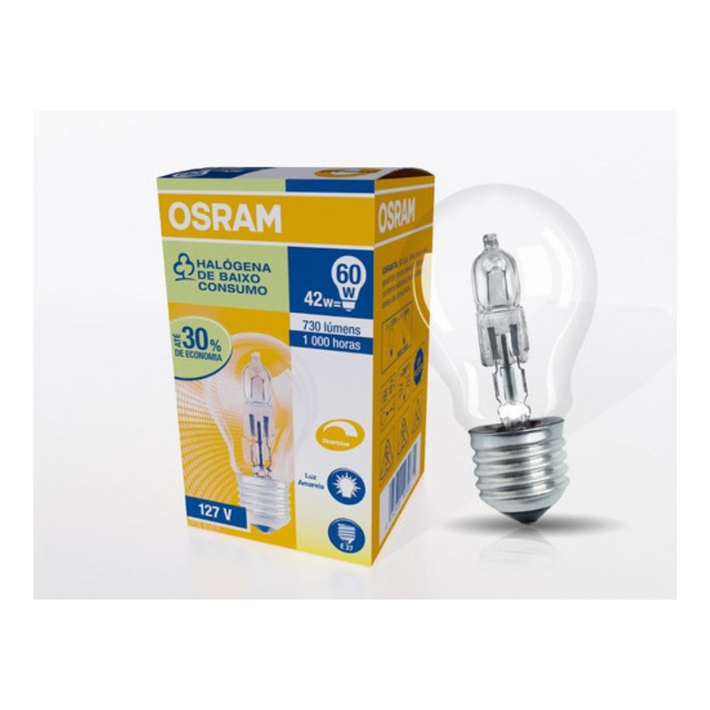 LÂMPADA OSRAM HALÓGENA 42W 127V CLASSIC - lavagnoli