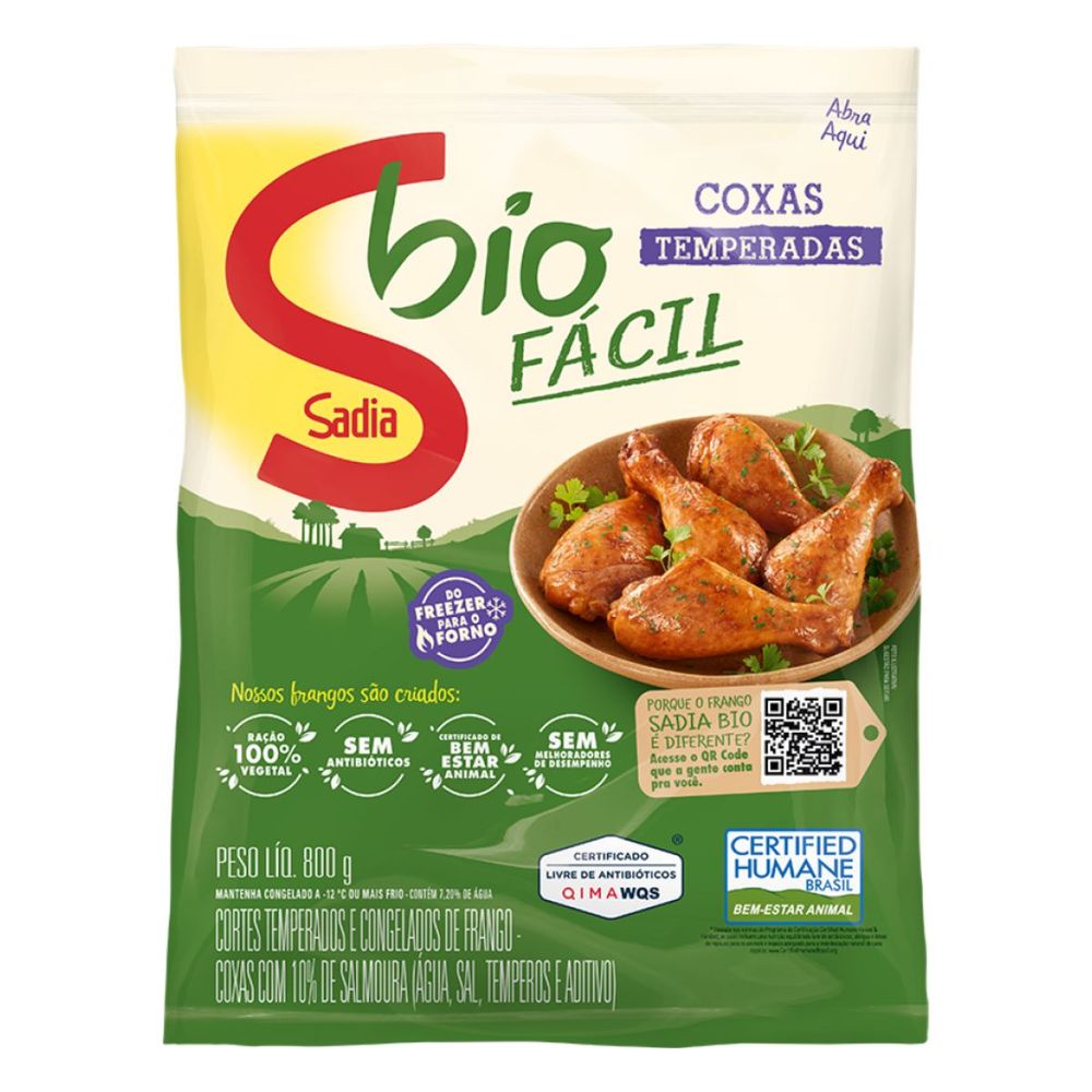 COXA FRANGO SADIA BIO 800G ASSA FÁCIL - lavagnoli