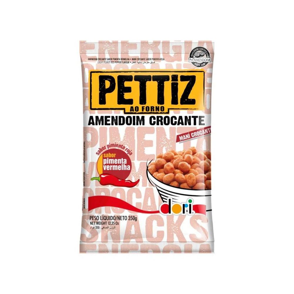 AMENDOIM PETTIZ 350G PIMENTA VERMELHA - lavagnoli