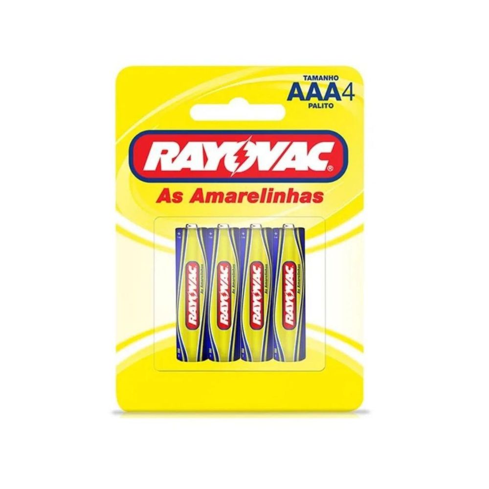 PILHA RAYOVAC AMARELA 4UN AAA - lavagnoli