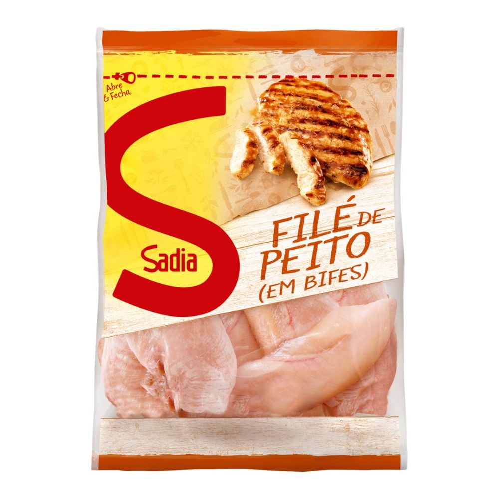 FILÉ PEITO SADIA IQF 1KG FATIADO EM BIFES - lavagnoli