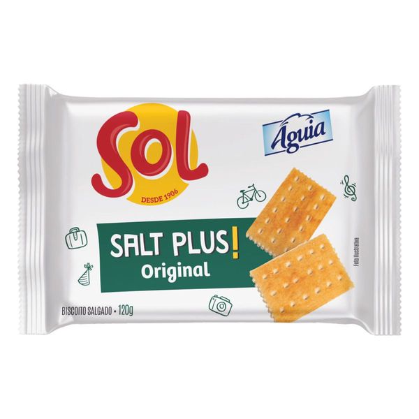 BISCOITO SOL SALT PLUS 120G TRADICIONAL - lavagnoli
