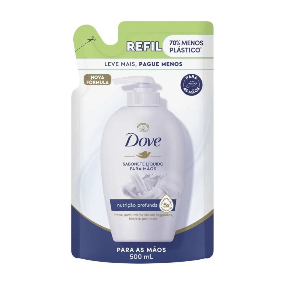 SABONETE LÍQUIDO DOVE MÃOS 500ML NUTRIÇÃO PROFUNDA - lavagnoli