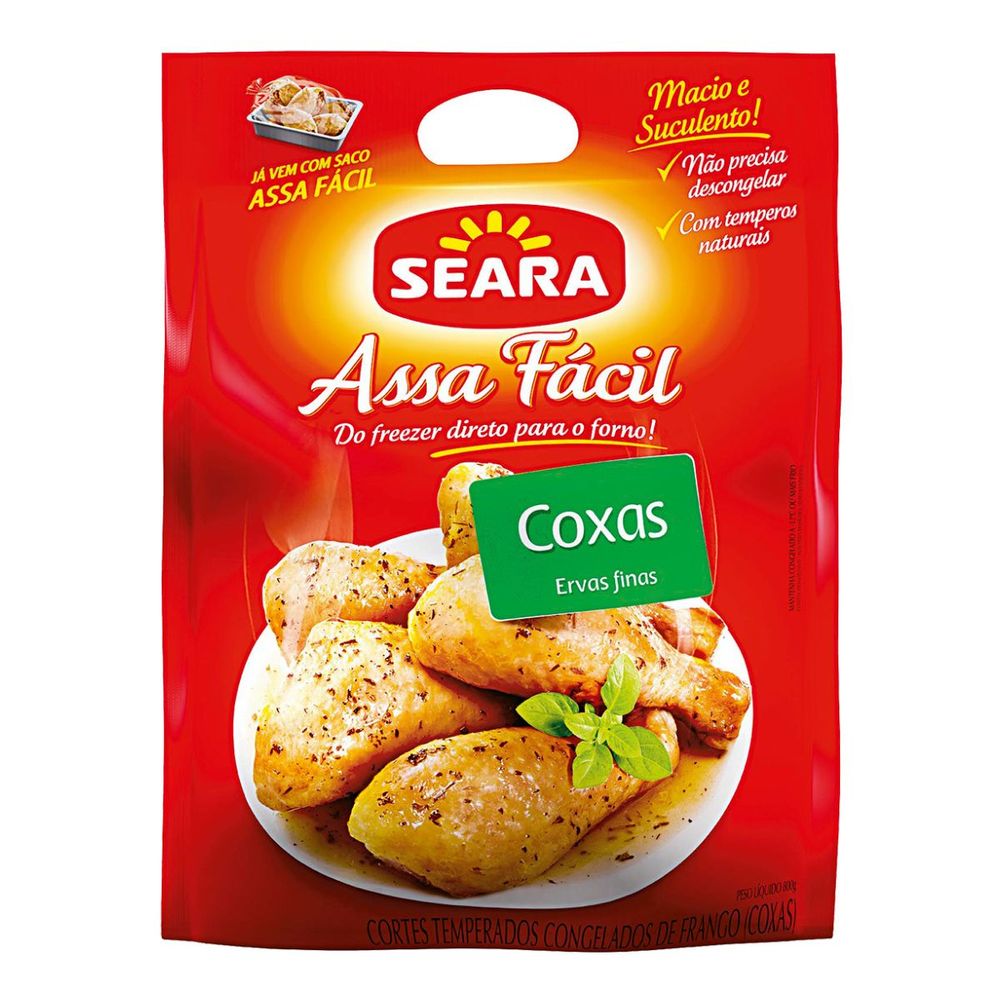 COXA FRANGO SEARA ASSA FÁCIL 800G TEMPERADA - lavagnoli