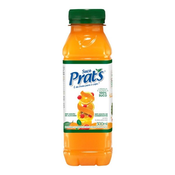 SUCO PRATS INTEGRAL 300ML LARANJA/ACEROLA/MAÇÃ - lavagnoli