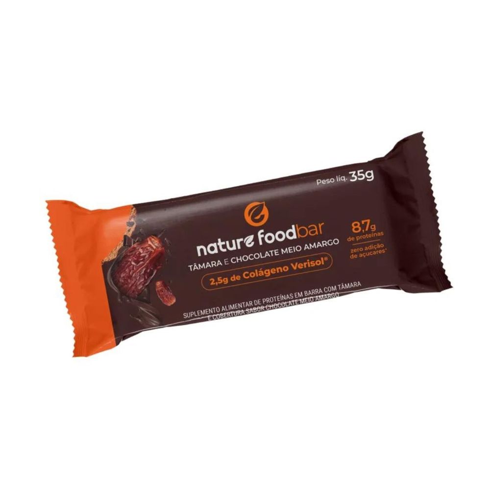 BARRA TÂMARA NATURE FOOD 35G CHOCOLATE MEIO AMARGO - lavagnoli