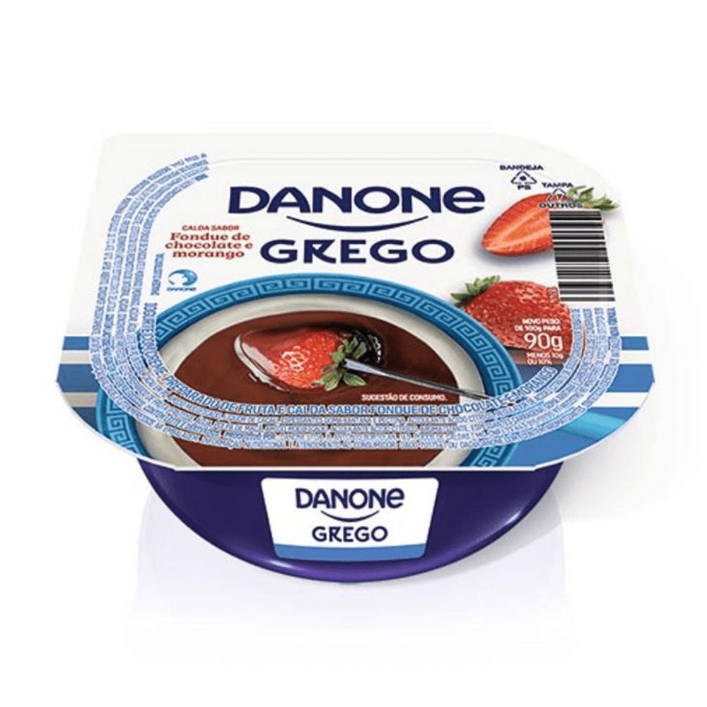 IOGURTE DANONE GREGO 90G CHOCOLATE COM MORANGO - lavagnoli