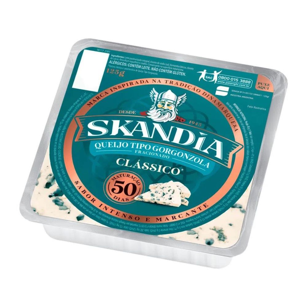 QUEIJO GORGONZOLA POLENGHI 125G SKANDÍA - lavagnoli