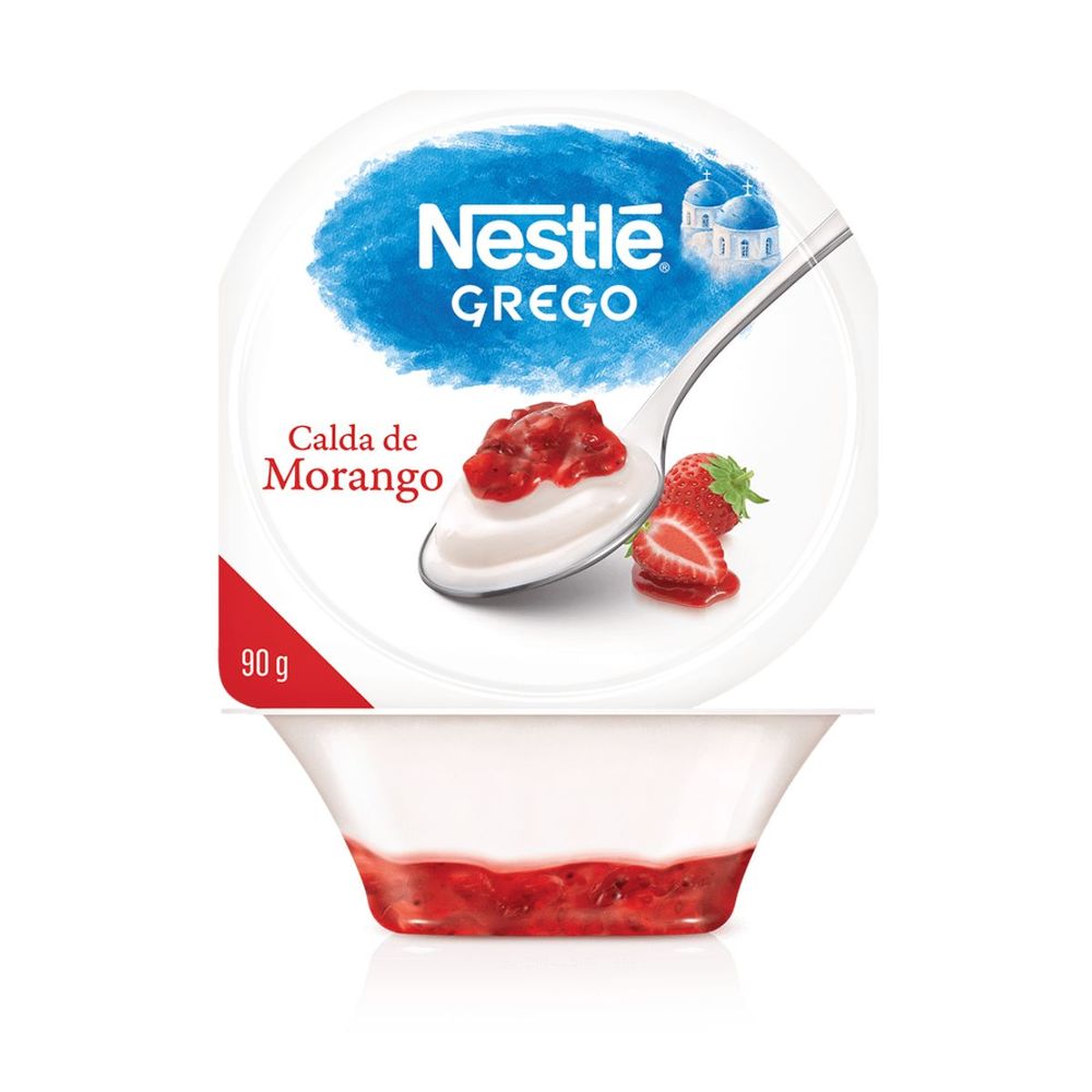 IOGURTE NESTLE GREGO 90G TRADICIONAL/CALDA MORANGO - lavagnoli