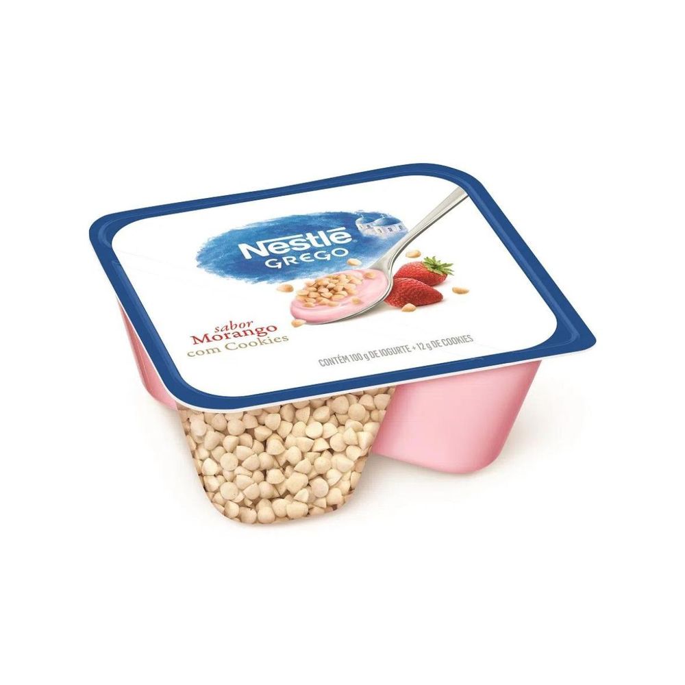 IOGURTE NESTLE GREGO 112G MORANGO + COOKIES - lavagnoli