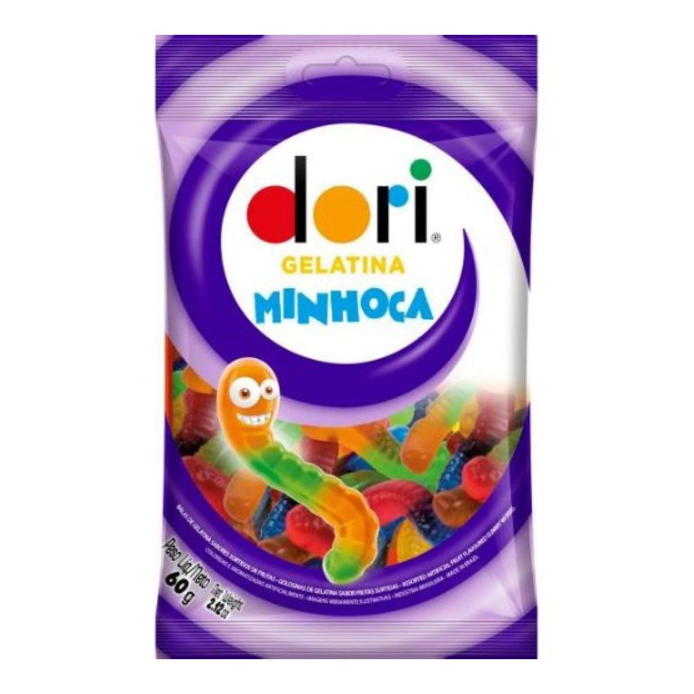 BALA DORI GELATINA 60G MINHOCA - lavagnoli