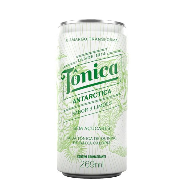 ÁGUA TÔNICA ANTARCTICA LATA 269ML 3 LIMÕES - lavagnoli