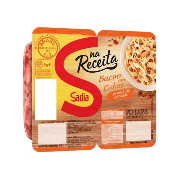 BACON EM CUBOS SADIA 140G - lavagnoli