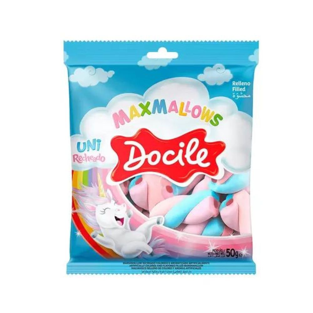 MAXMALLOWS DOCILE 50G UNICÓRNIO TWISTER RECHEADO - lavagnoli