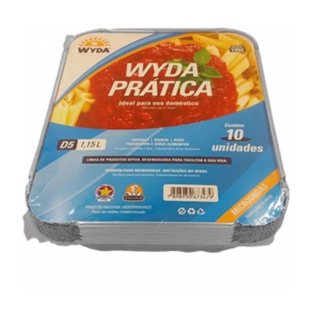 PAPEL ALUMÍNIO WYDA 10UN 1.15L MOLDADA - lavagnoli