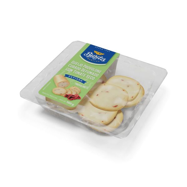 QUEIJO PROVOLONETE TOMATE SECO BURITIS 150G FATIADO - lavagnoli