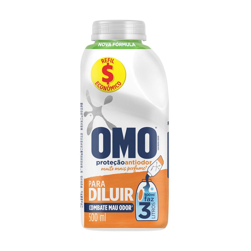 SABÃO LÍQUIDO OMO CONCENTRADO 500ML SPORTS - lavagnoli