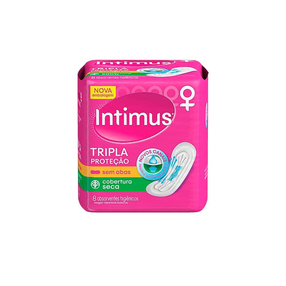 ABSORVENTE INTIMUS GEL TRIPLA SECA 8UN C/ABAS - lavagnoli